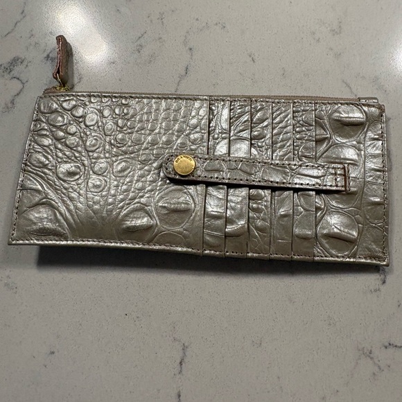 Brahmin | Bags | Brahmin Melbourne Crocemossed Leather Credit Card ...